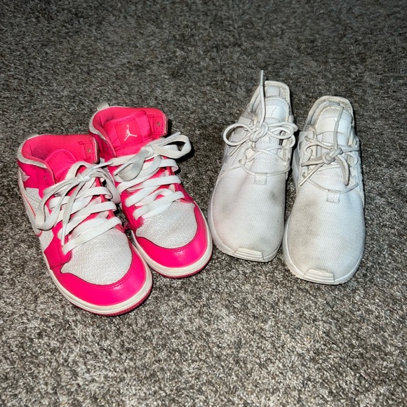 Jordan | Shoes | Show Bundle Hot Pink Girl Jordans And White Adidas ...